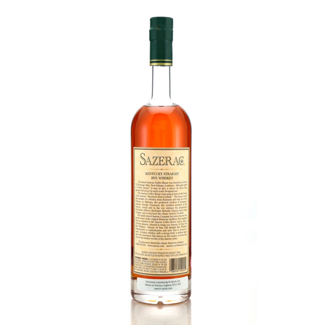 Sazerac 18 Year Old Rye Spring 2016 | Whisky Auctioneer