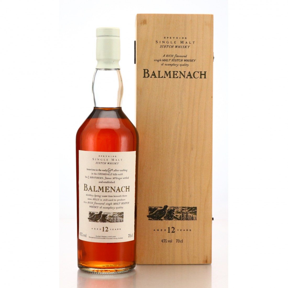 Balmenach 12 Year Old Flora and Fauna White Cap | Whisky Auctioneer
