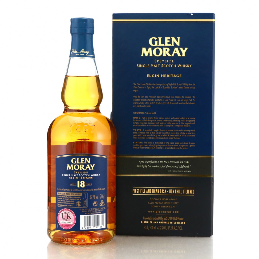 Glen Moray 18 Year Old First Fill American Cask - Charity Lot | Whisky ...