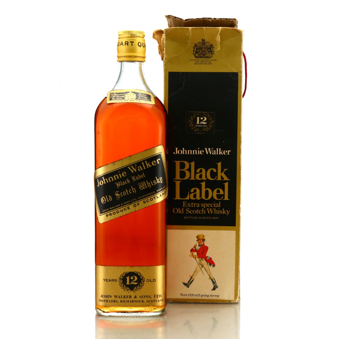Johnnie Walker Black Label 12 Year Old Quart 1960s | Whisky Auctioneer