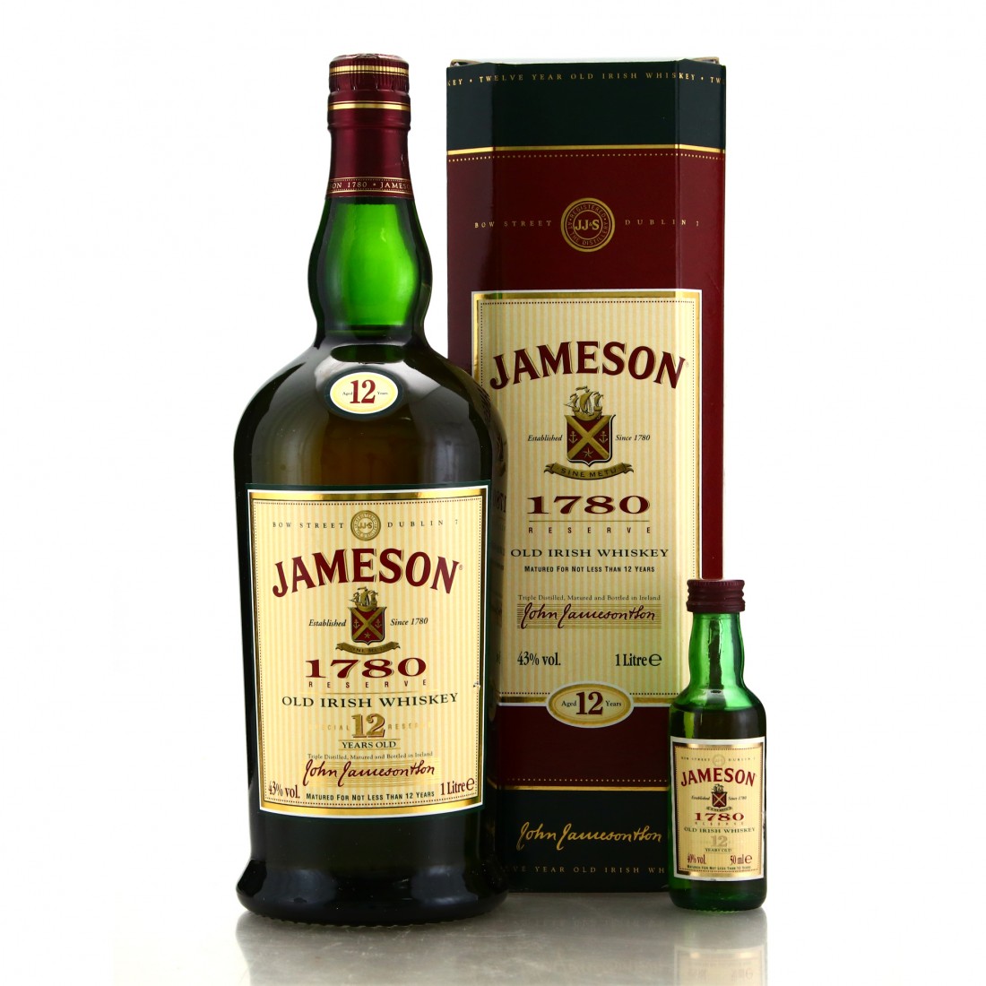 Jameson '1780' Reserve 12 Year Old 1 Litre / includes Miniature ...