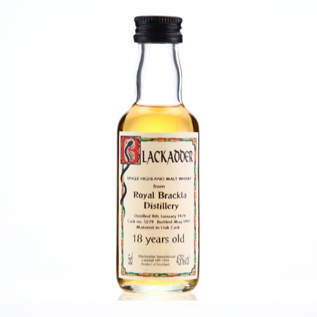 Royal Brackla 1979 Blackadder 18 Year Old Miniature | Whisky Auctioneer