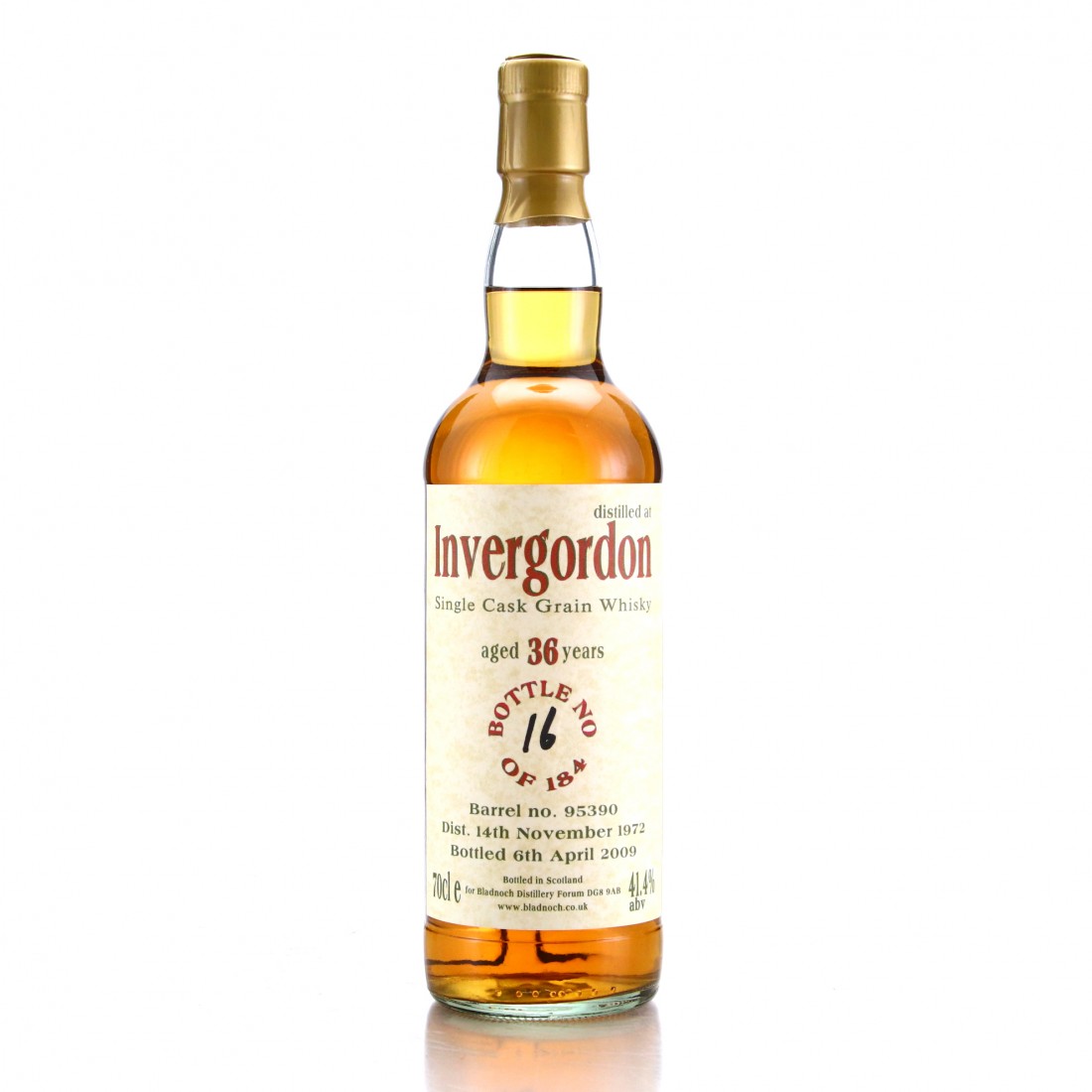 Invergordon 1972 Bladnoch Forum 36 Year Old | Whisky Auctioneer