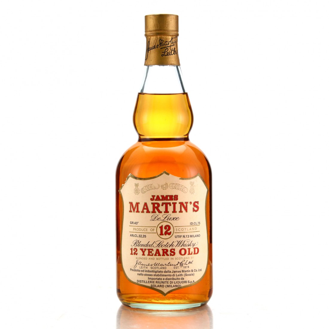 James Martin's 12 Year Old De Luxe Scotch 1970s / Italian Import ...