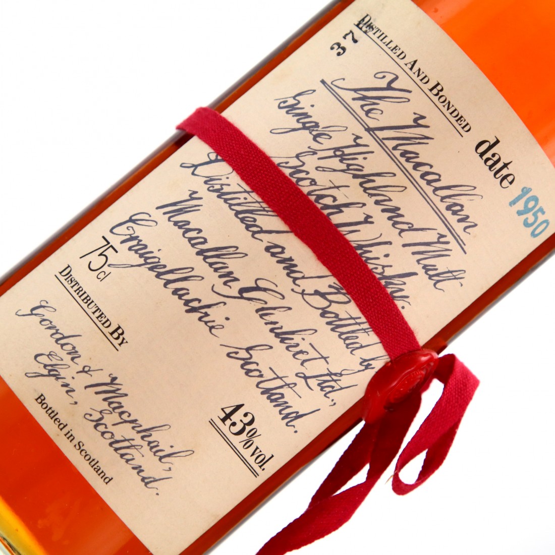 Macallan 1950 Handwritten Label / Gordon and MacPhail | Whisky Auctioneer
