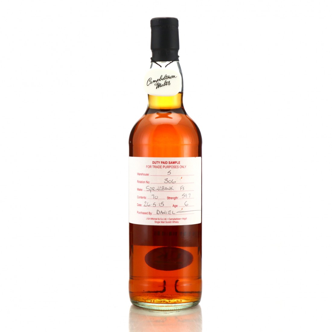 Springbank 2015 Duty Paid Sample 6 Year Old / Fresh Sherry | Whisky ...