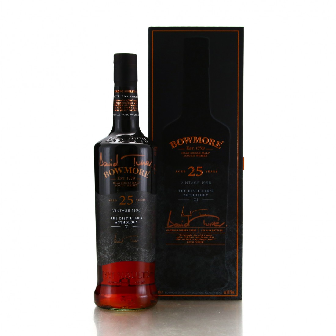 Bowmore 1996 Oloroso Casks 25 Year Old The Distillers Anthology 01 Signed Whisky Auctioneer
