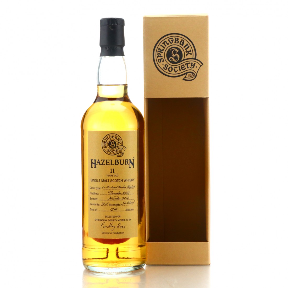 Hazelburn 2007 Springbank Society 11 Year Old / Re-charred Bourbon ...