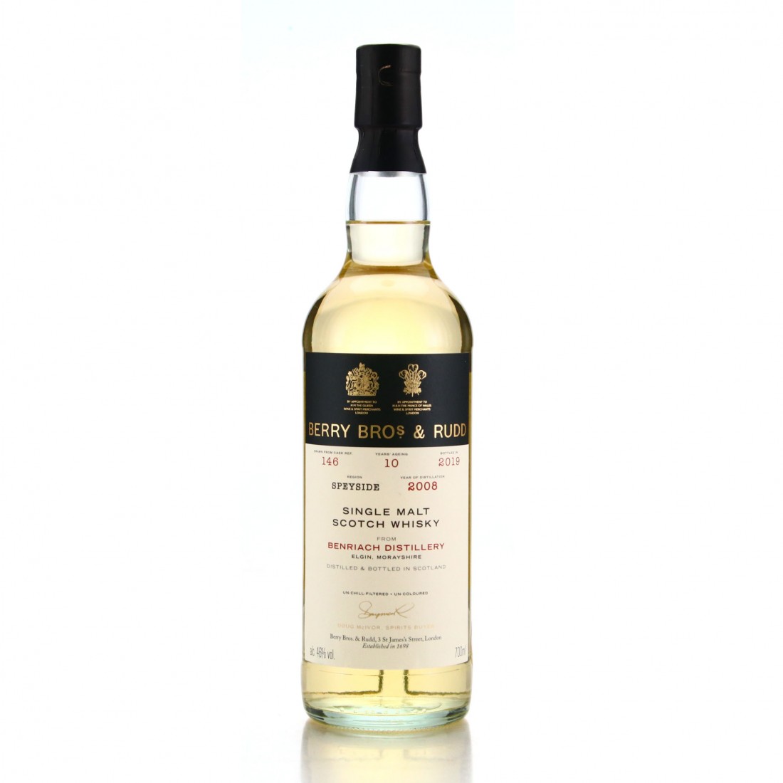 Benriach 2008 Berry Brothers and Rudd Single Cask 10 Year Old | Whisky ...