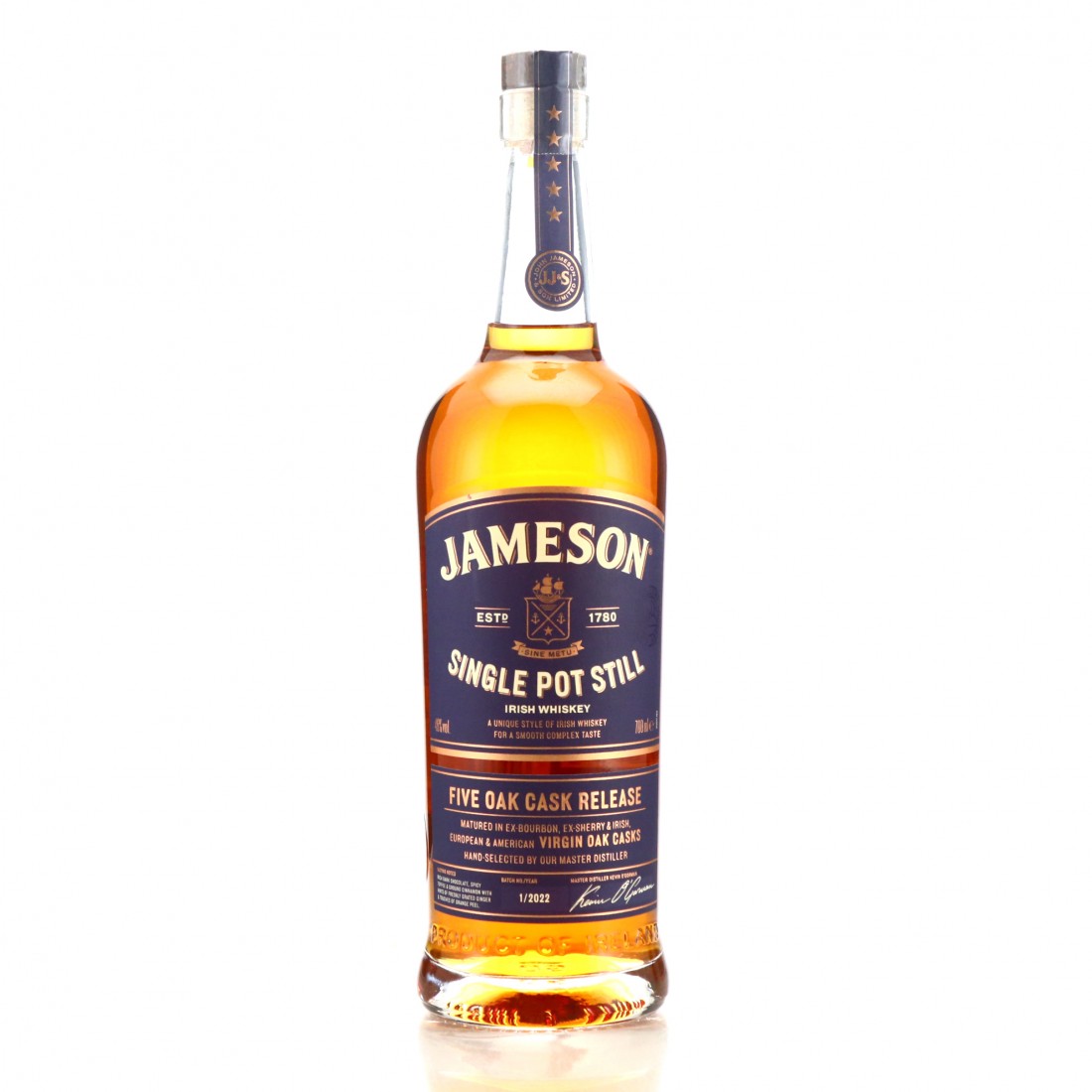 Jameson Single Pot Still Five Oak Cask Batch #1 | Whisky Auctioneer