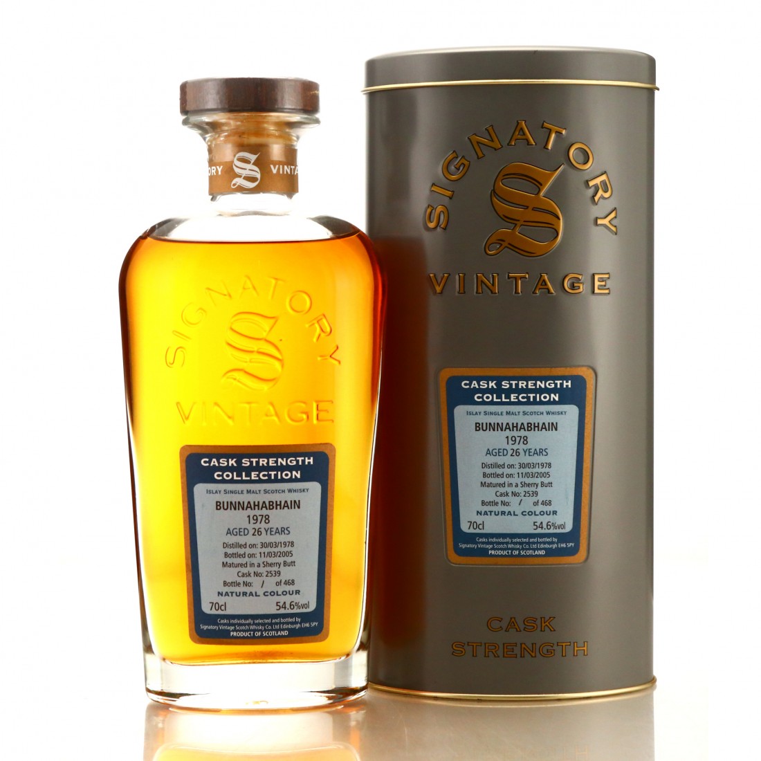 Bunnahabhain 1978 Signatory Vintage 26 Year Old Cask Strength / Bottle ...