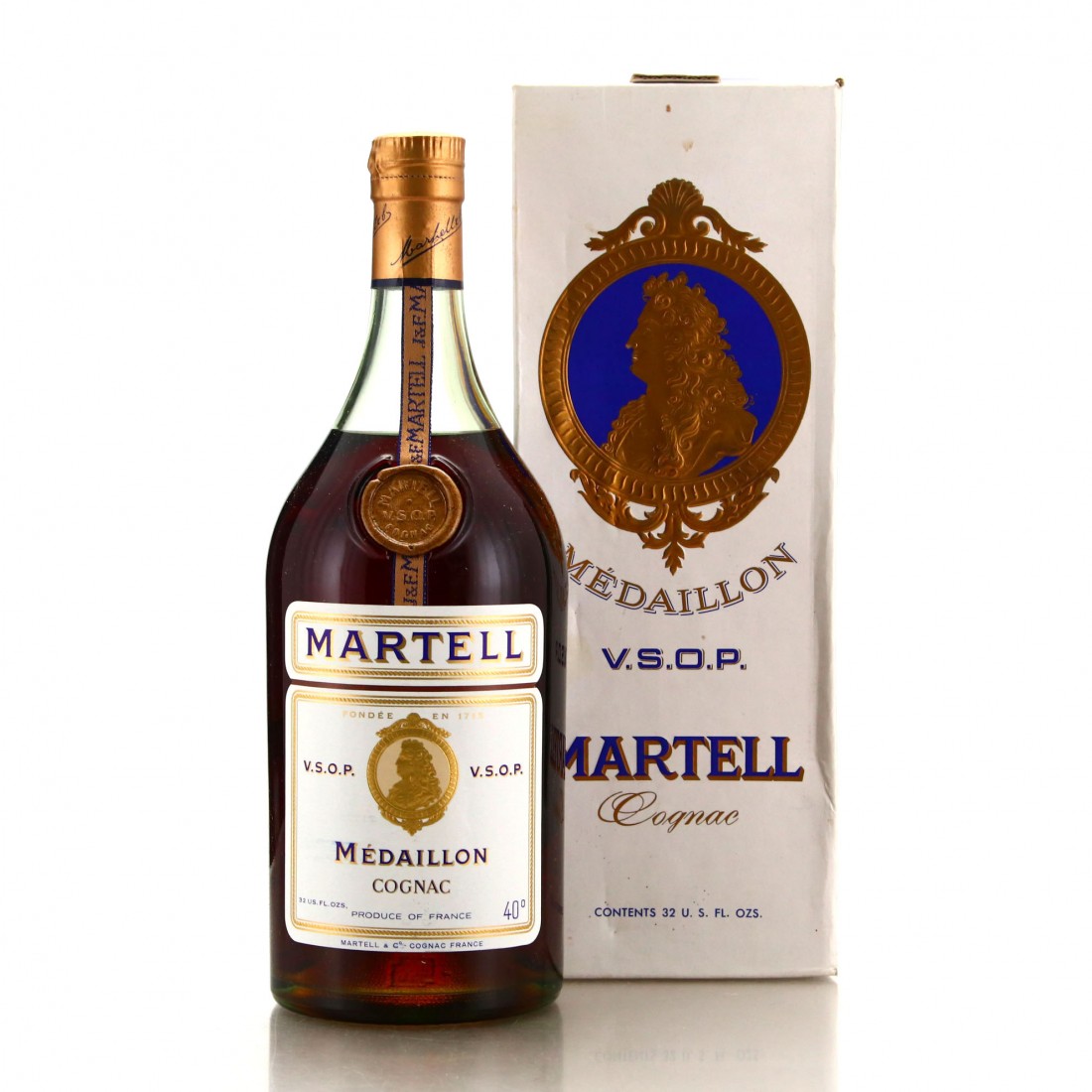 Martell Medaillon VSOP Cognac 1960s 32 Fl Oz | Whisky Auctioneer