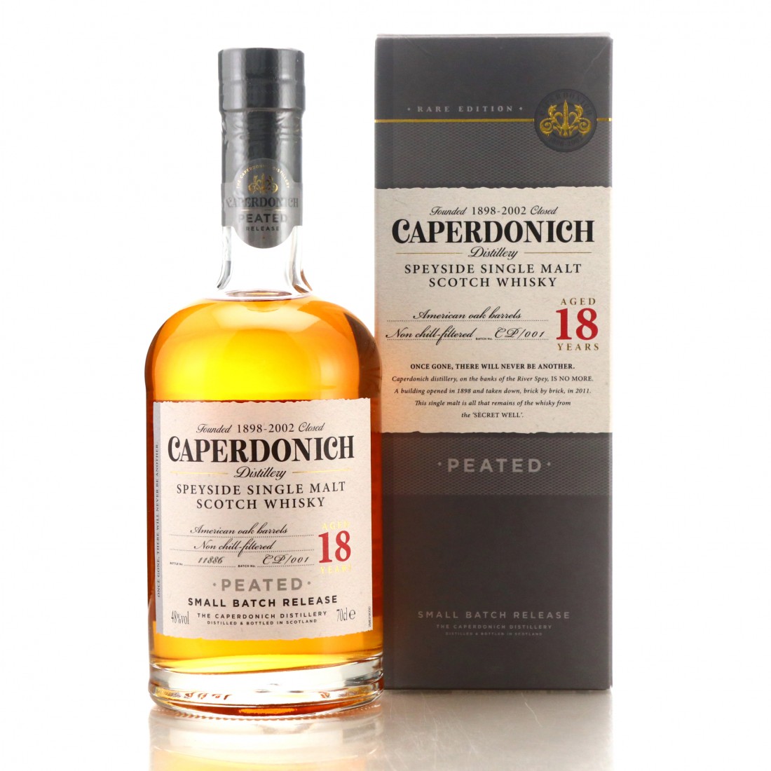 Caperdonich 18 Year Old Peated Small Batch Release / Batch 001 | Whisky ...