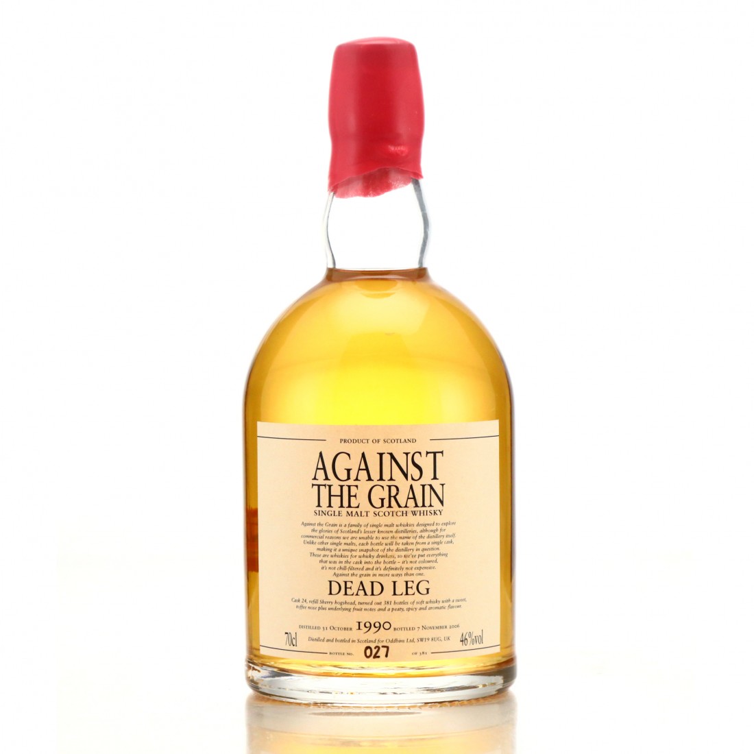 Ledaig 'Dead Leg' 1990 Against the Grain 16 Year Old | Whisky Auctioneer