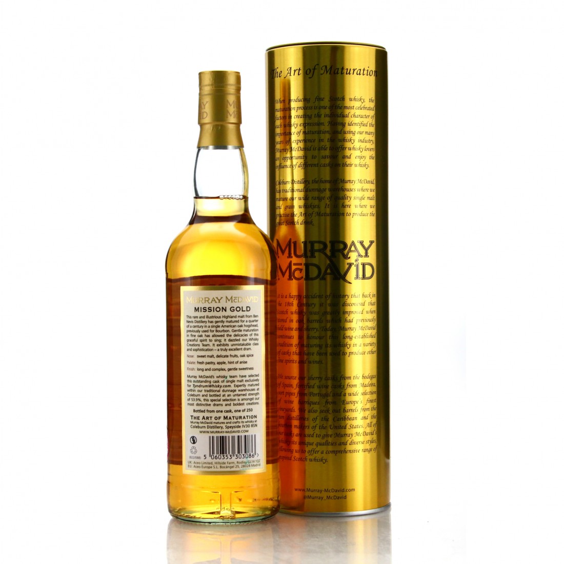 Ben Nevis 1996 Murray McDavid 25 Year Old Mission Gold / Tyndrum Whisky ...