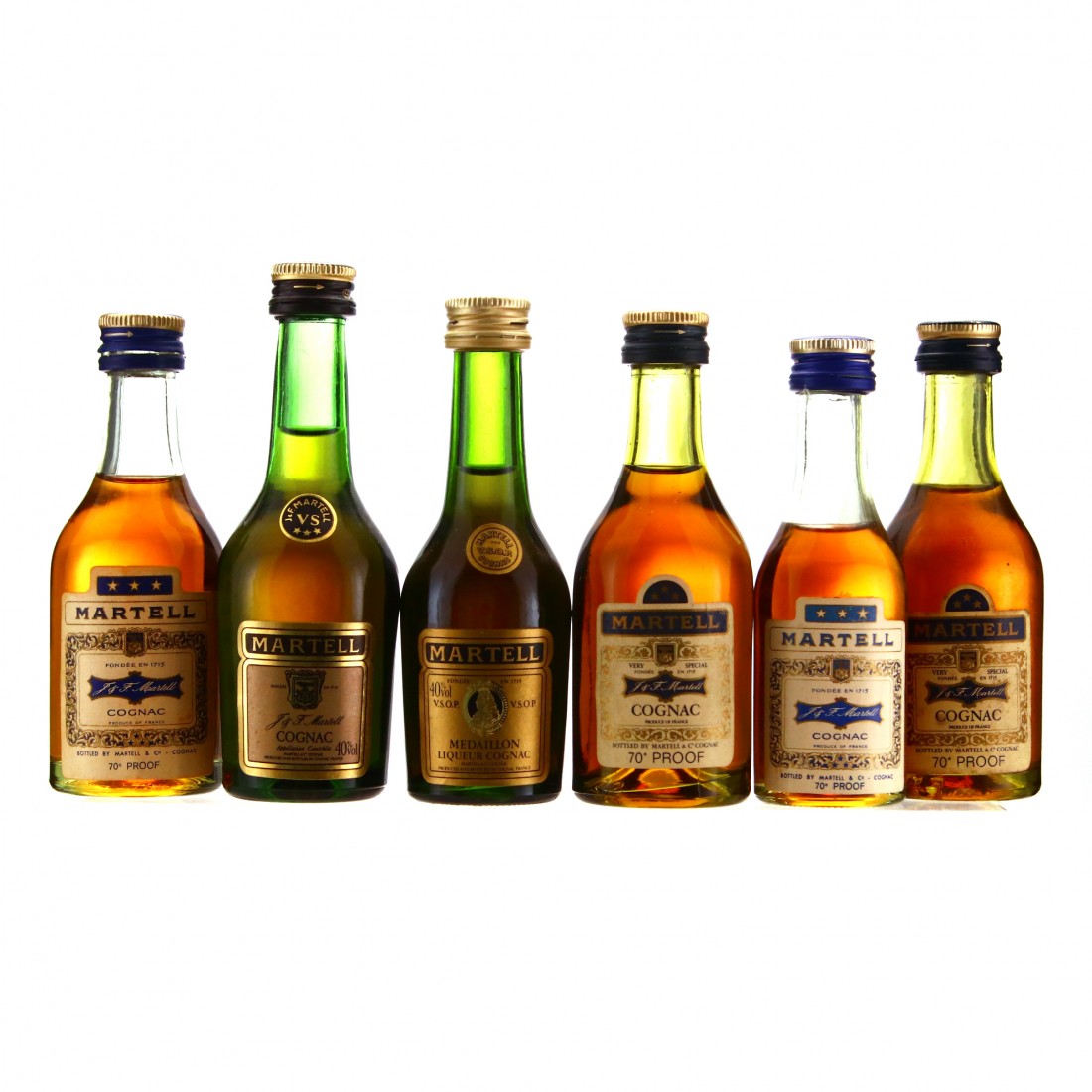 Martell Miniatures x 6 | Whisky Auctioneer