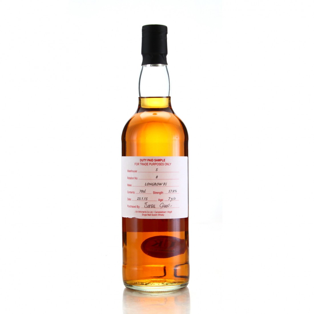Longrow 2015 Duty Paid Sample 7 Year Old / Fresh Sherry | Whisky Auctioneer