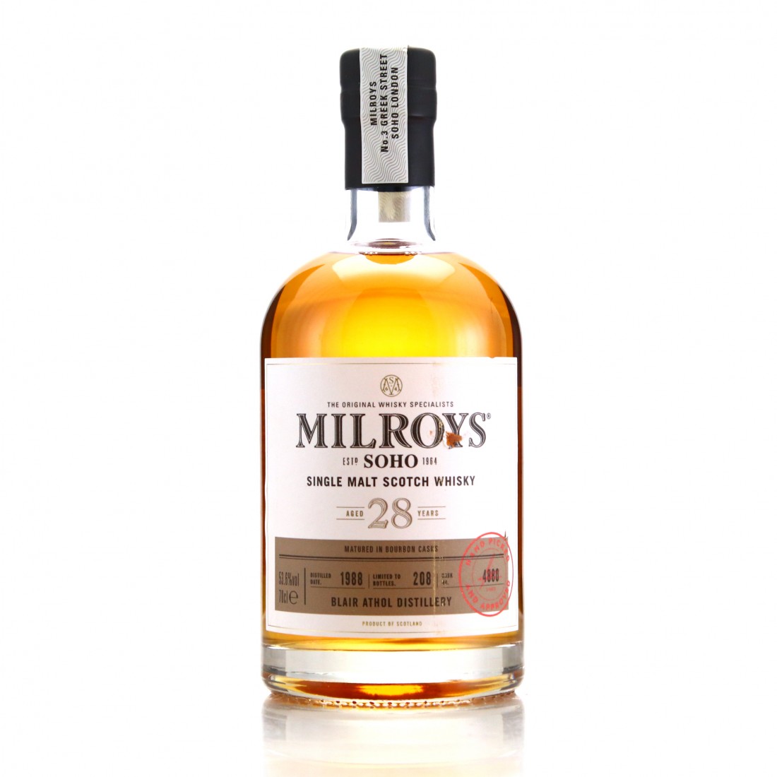 Blair Athol 1988 Milroy's of Soho 28 Year Old | Whisky Auctioneer