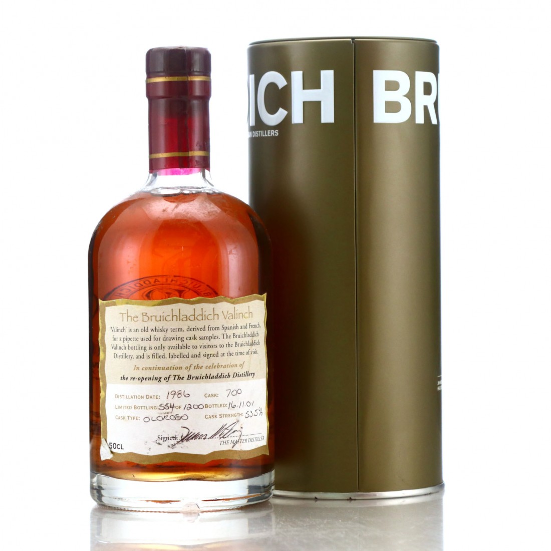 Bruichladdich 1986 Valinch 'The Re-opening of the Distillery' | Whisky ...