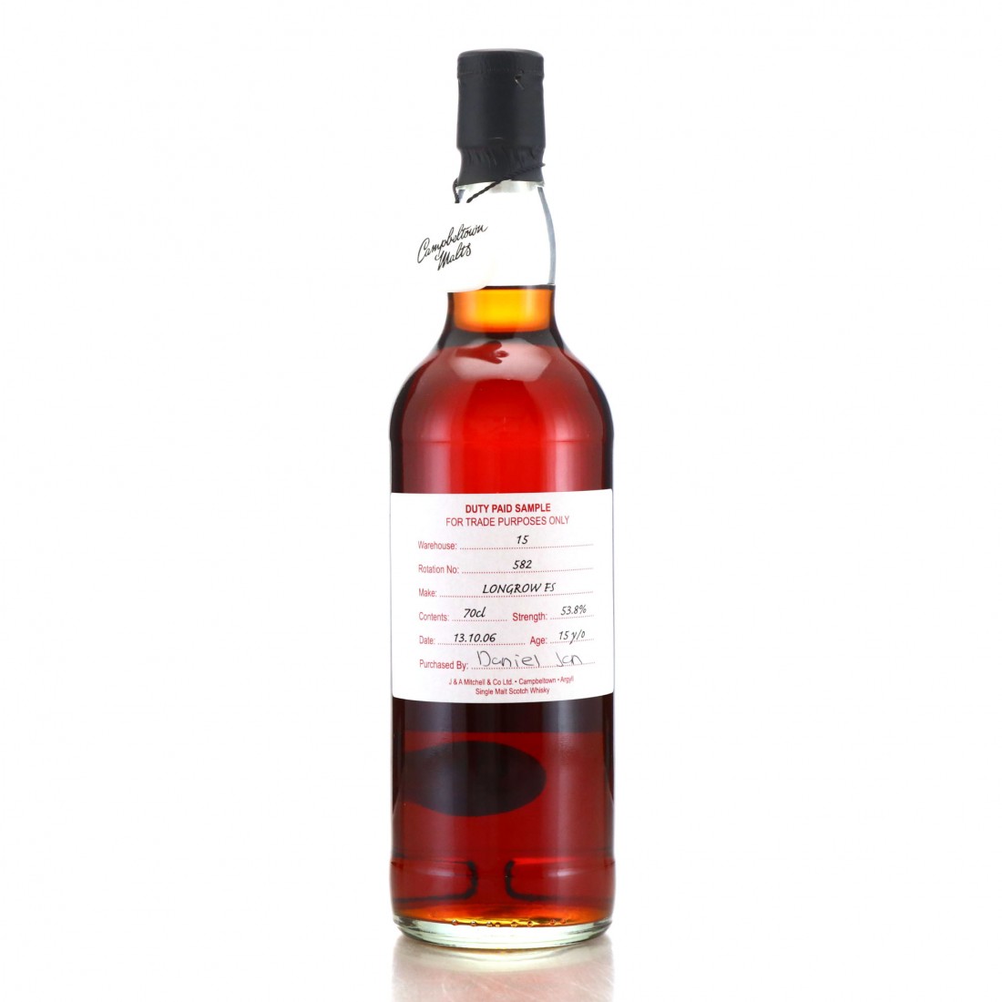 Longrow 2006 Duty Paid Sample 15 Year Old / Fresh Sherry Hogshead ...