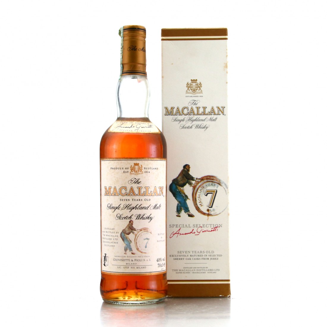 Macallan 7 Year Old Armando Giovinetti Special Selection 1990s | Whisky Auctioneer