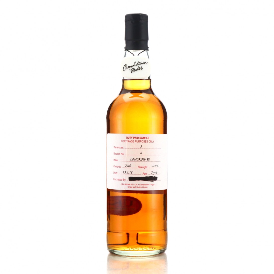 Longrow 2015 Duty Paid Sample 7 Year Old / Fresh Sherry | Whisky Auctioneer