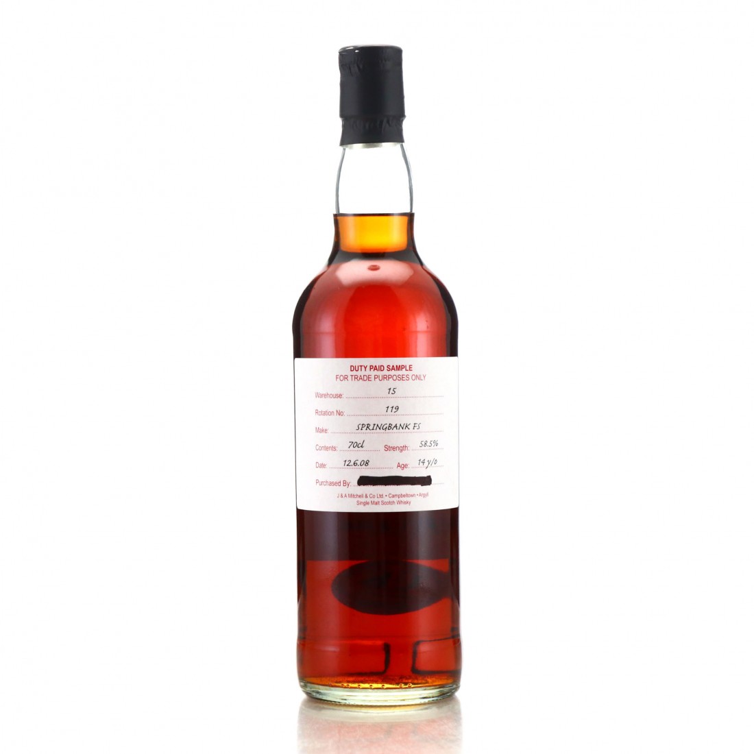 Springbank 2008 Duty Paid Sample 14 Year Old / Fresh Sherry | Whisky ...