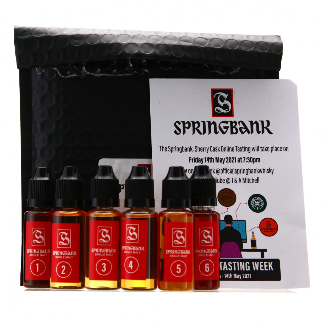 Springbank Virtual Sherry Cask Tasting 2021 Samples x 6 | Whisky Auctioneer