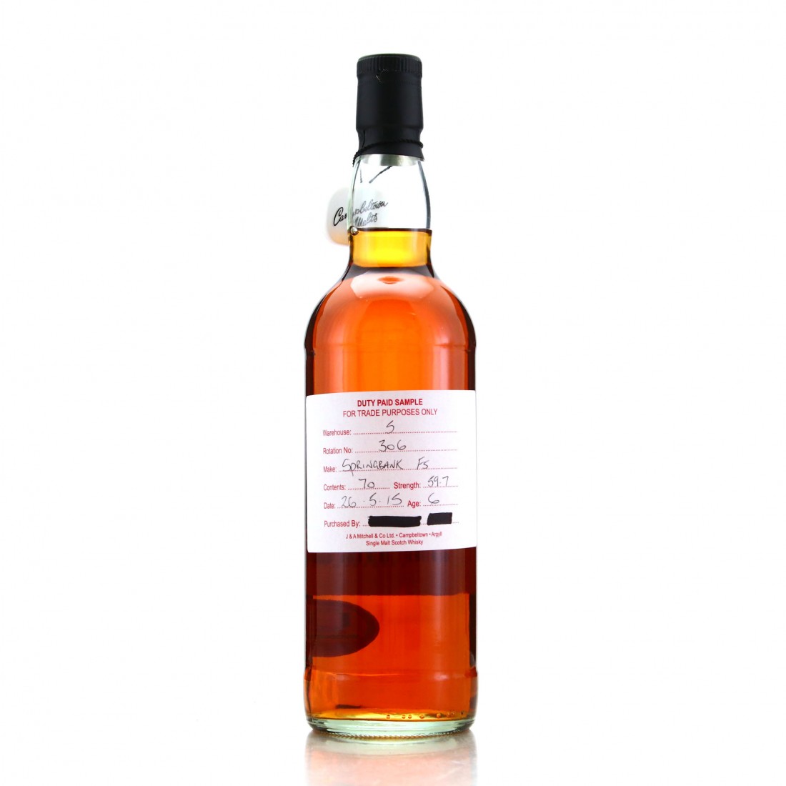 Springbank 2015 Duty Paid Sample 6 Year Old / Fresh Sherry | Whisky ...