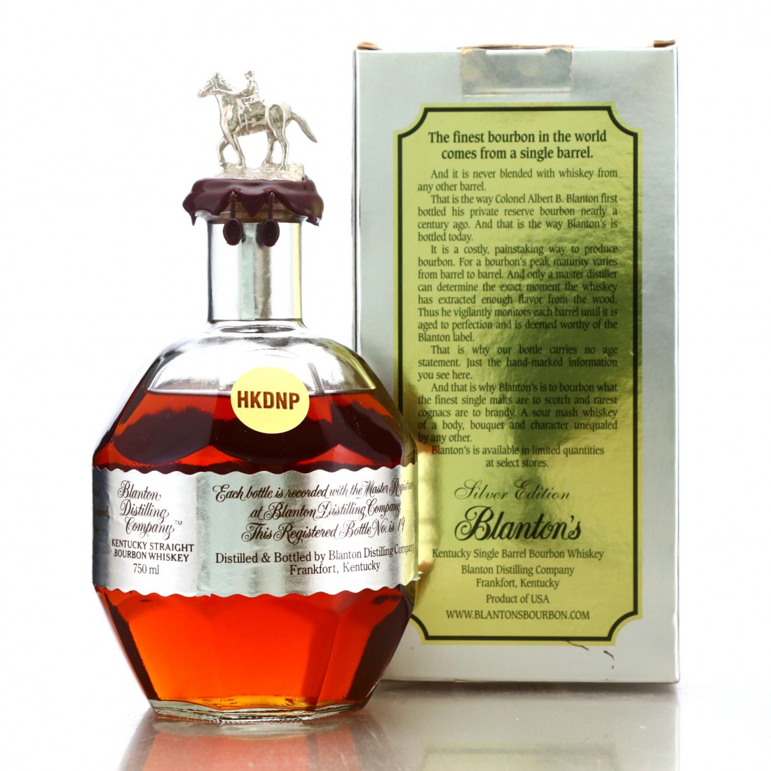 Blanton's Single Barrel Silver Edition dumped 2000 | Whisky Auctioneer