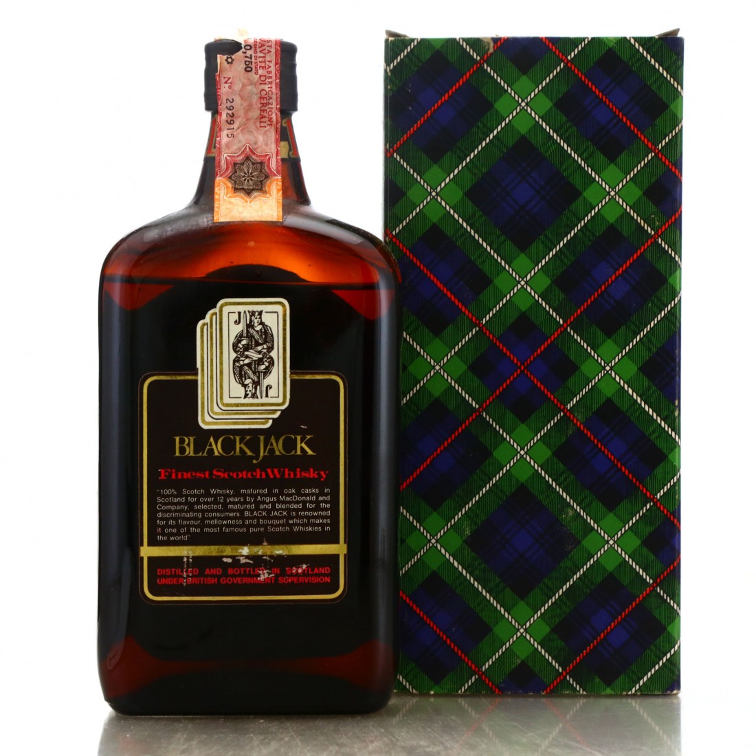 Black Jack 12 Year Old Scotch Whisky 1980s / Fabbri Import | Whisky ...