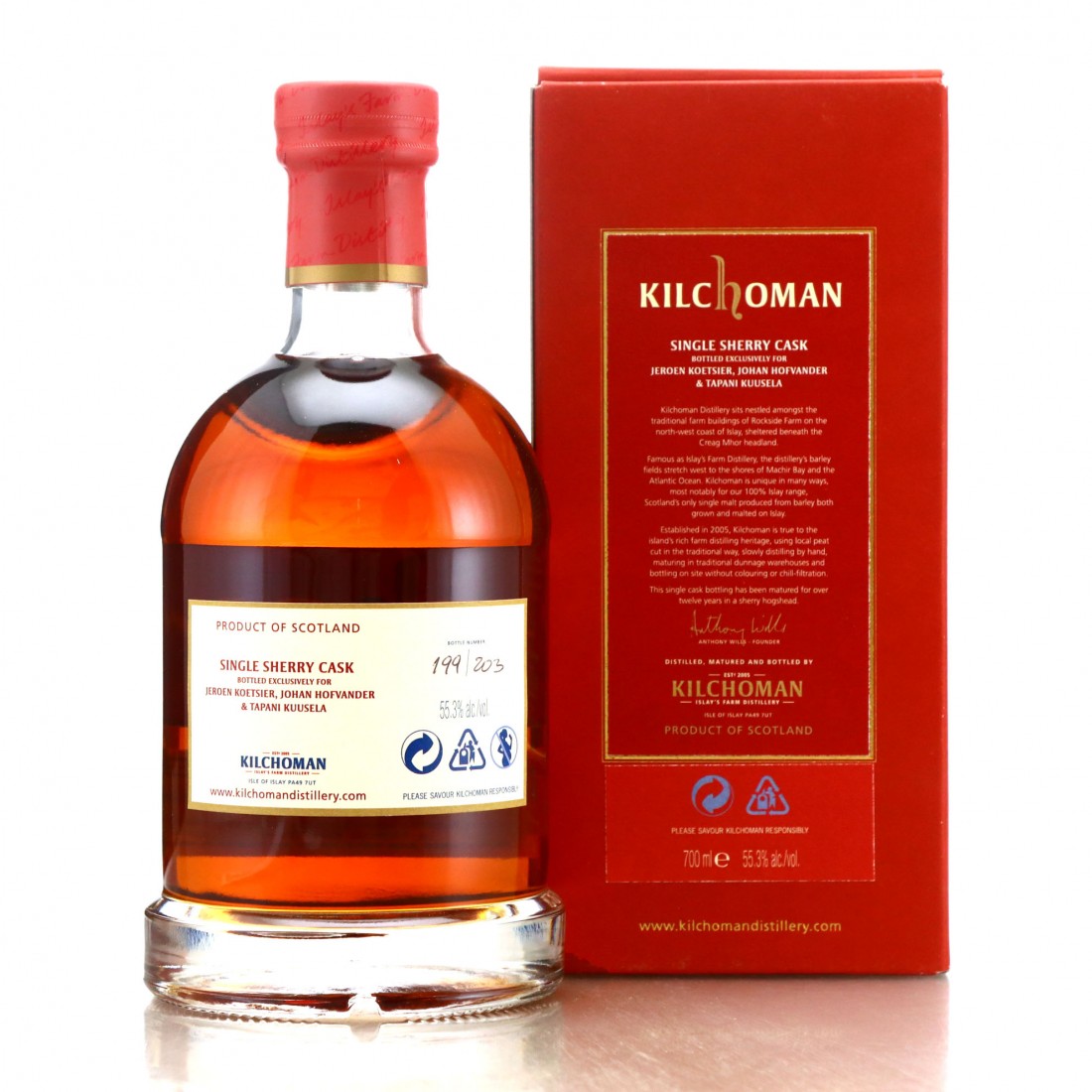 Kilchoman 2006 Single Sherry Cask #335 / Jeroen Koetsier, Johan ...