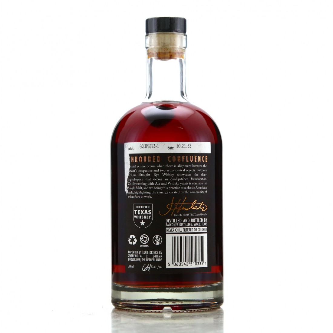 Balcones Eclipse Texas Rye 2022 70cl | Whisky Auctioneer