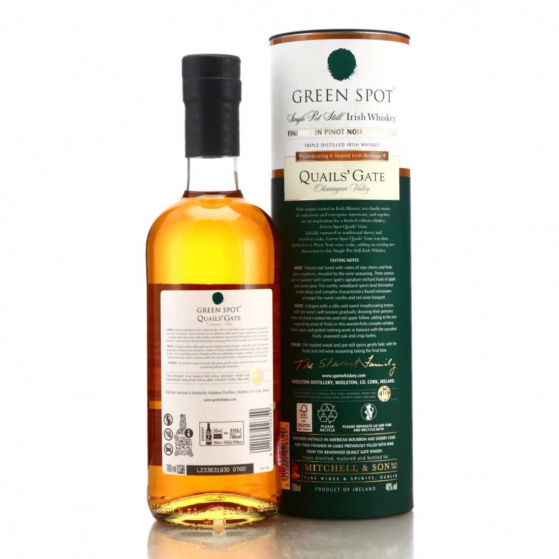 Green Spot Quails Gate Pinot Noir Cask Finish | Whisky Auctioneer