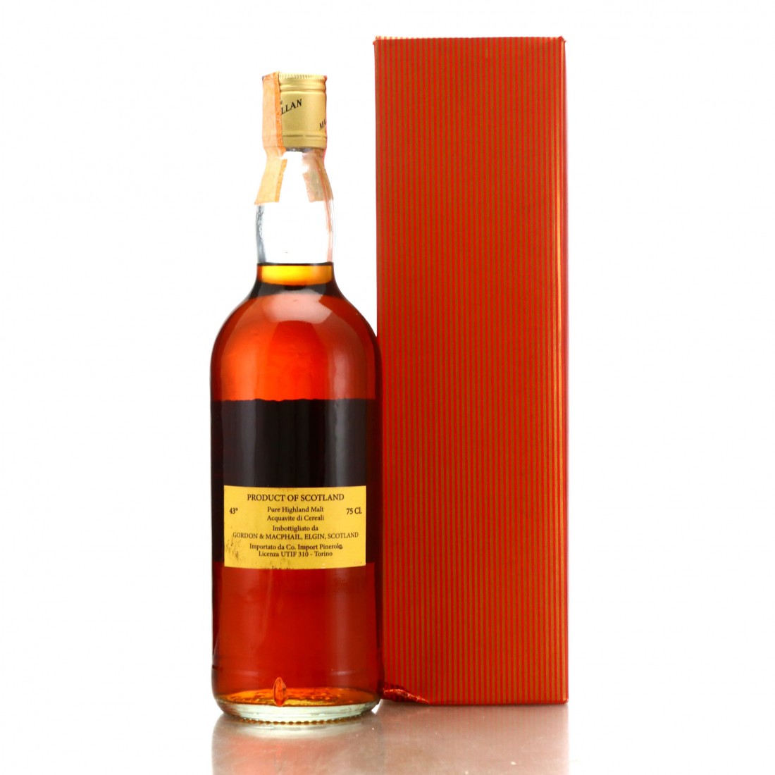 Macallan 40 Year Old Gordon and MacPhail 1970s / Co. Pinerolo Import ...