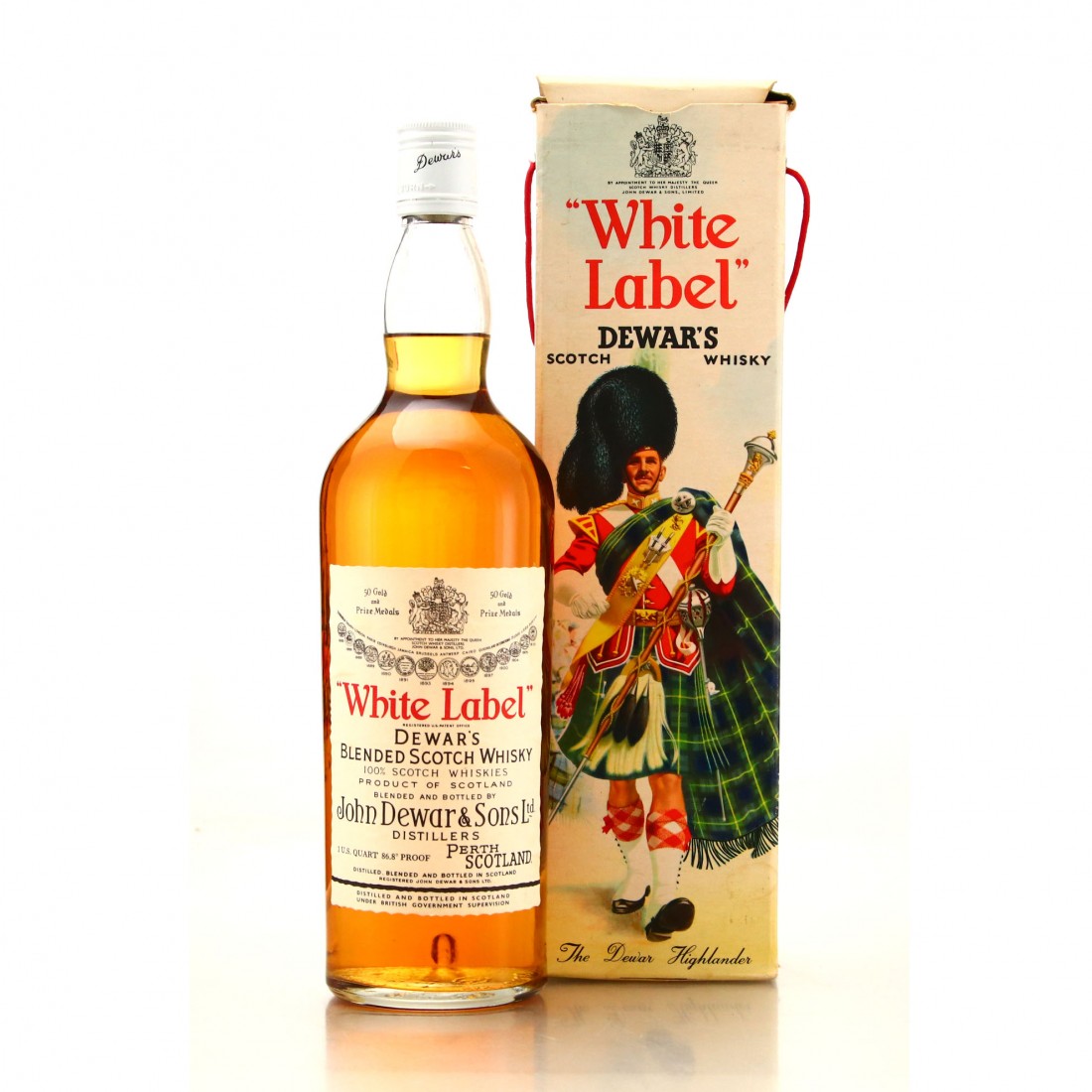 Dewar's White Label Scotch Whisky Quart 1970s / US Import | Whisky ...