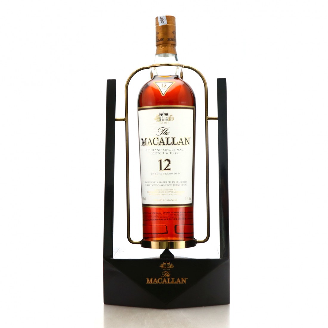 Macallan 12 Year Old Sherry Oak 1.75 Litre / with Pouring Cradle ...