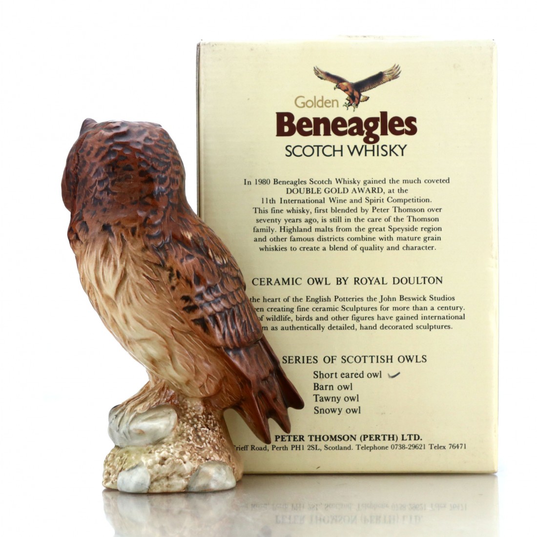 Beneagles Short-Eared Owl Decanter 20cl 1980s | Whisky Auctioneer