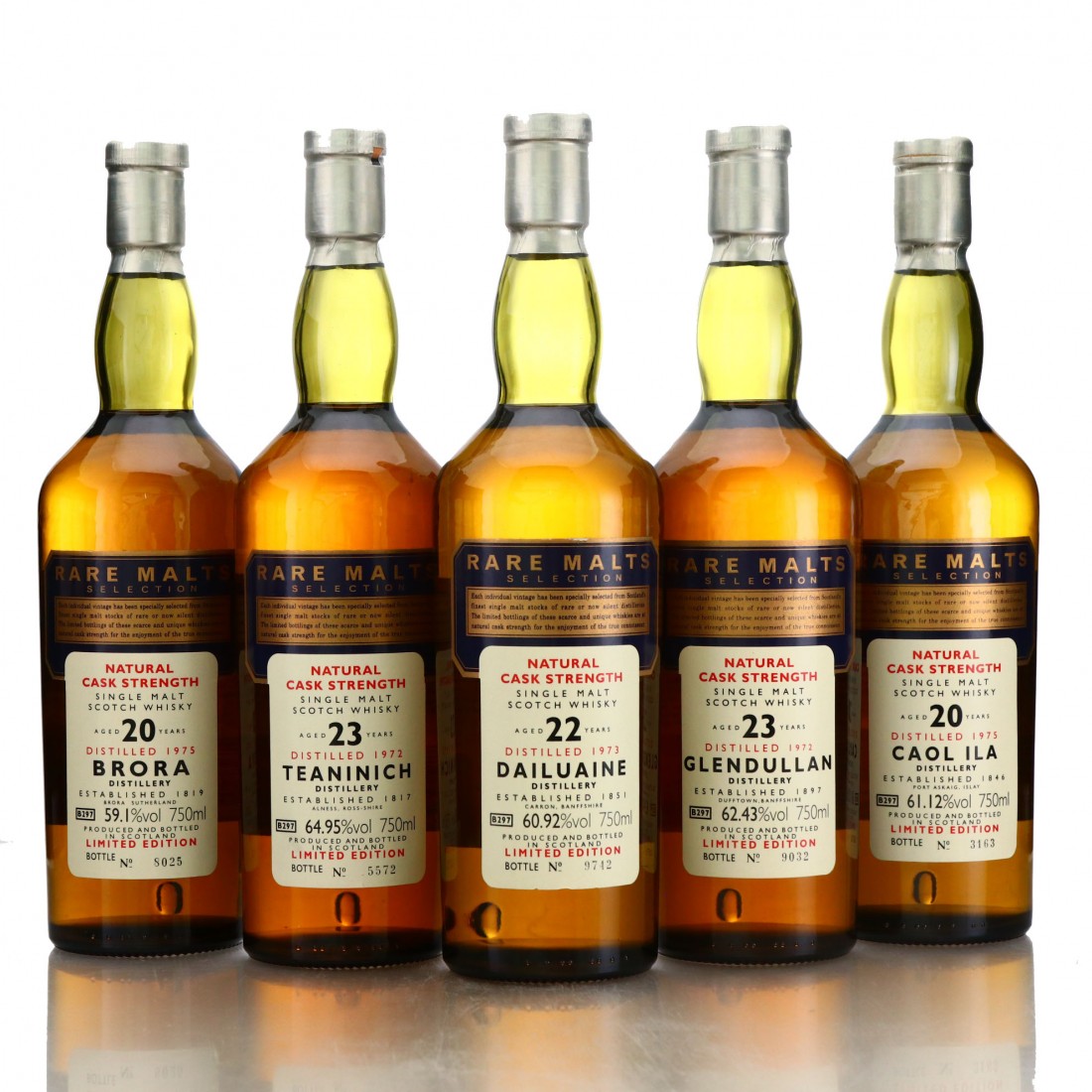 Rare Malt Selection 5 x 75cl / includes Brora and Original Case ...