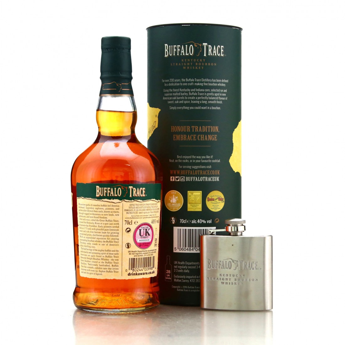 Buffalo Trace Kentucky Straight Bourbon 80 Proof 70cl Gift Pack ...
