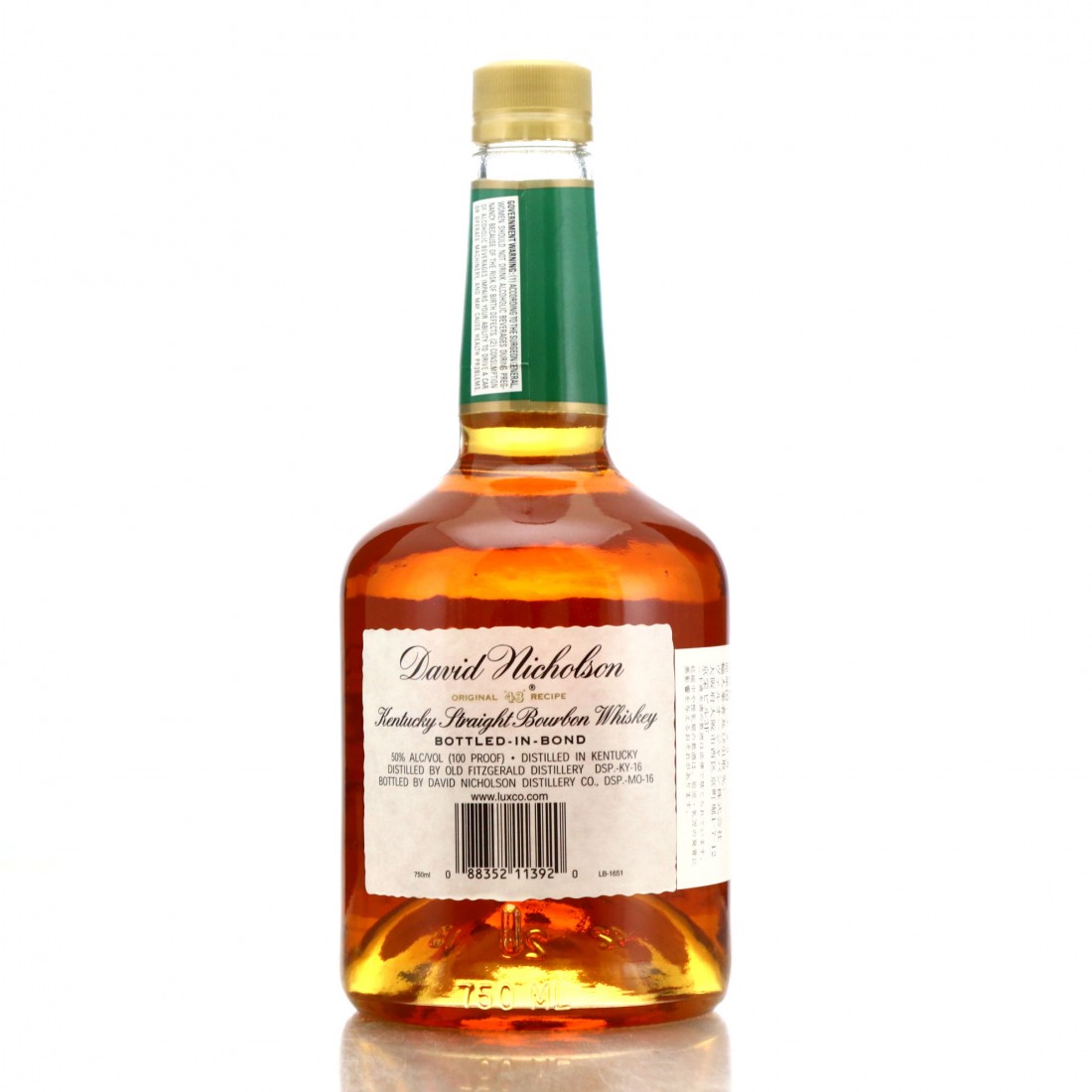 David Nicholson '1843' Bottled in Bond Bourbon / Stitzel-Weller ...