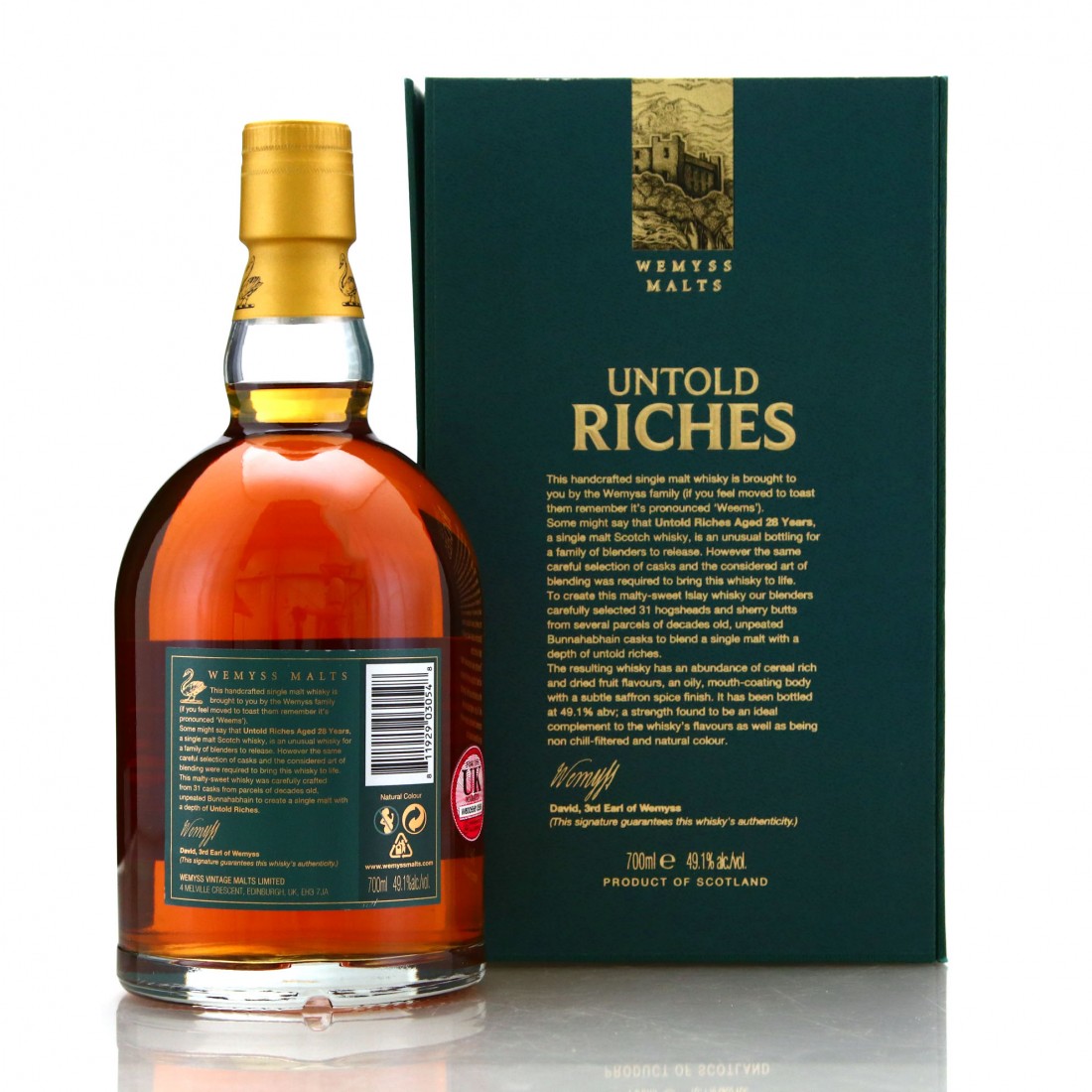 Bunnahabhain 28 Year Old Wemyss Malts / Untold Riches | Whisky Auctioneer