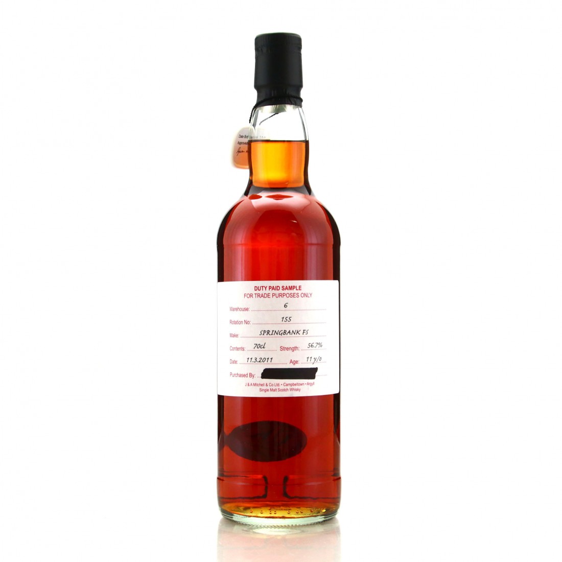 Springbank 2011 Duty Paid Sample 11 Year Old / Fresh Sherry | Whisky ...