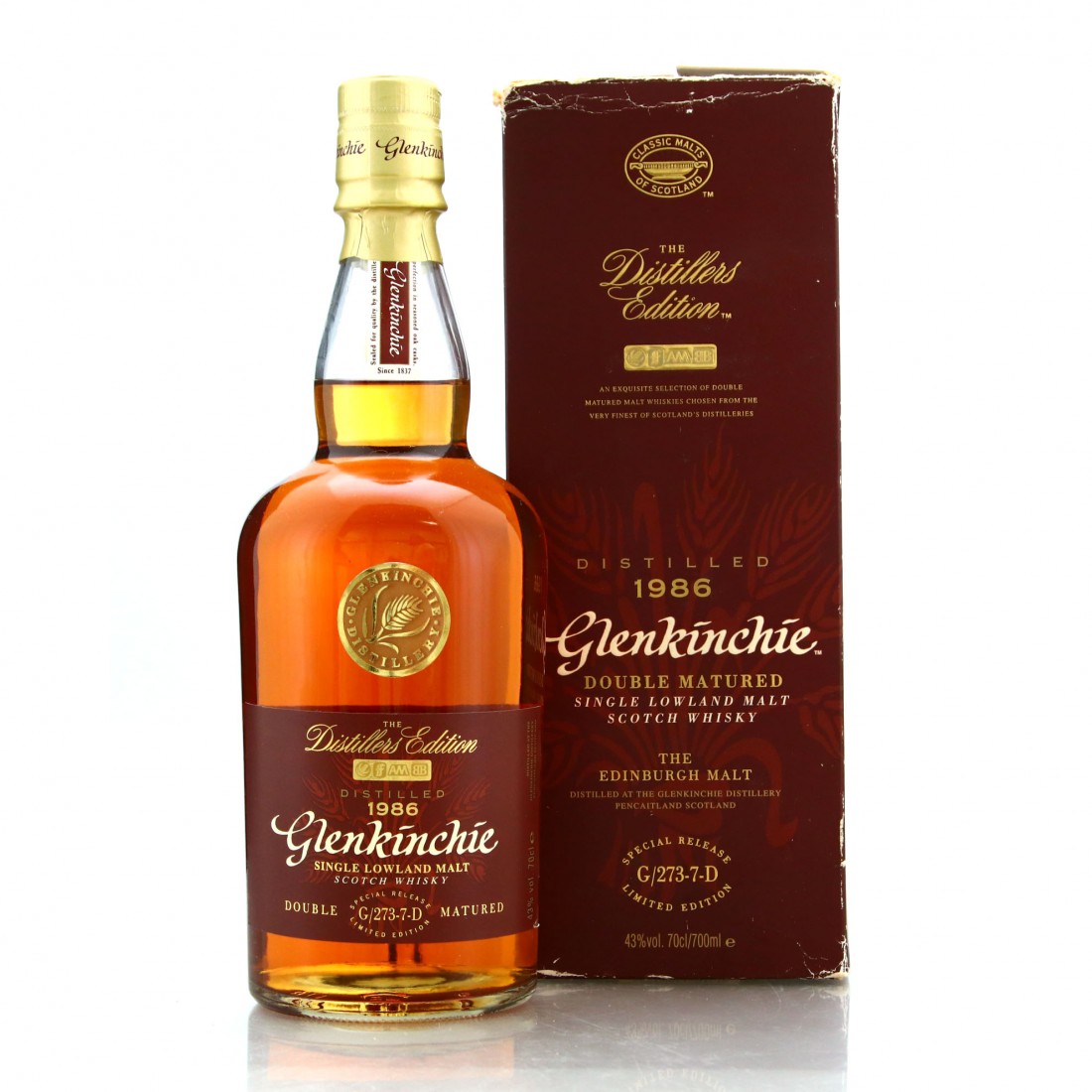 Glenkinchie 1986 Distillers Edition G/273-7-D / Inaugural Release ...
