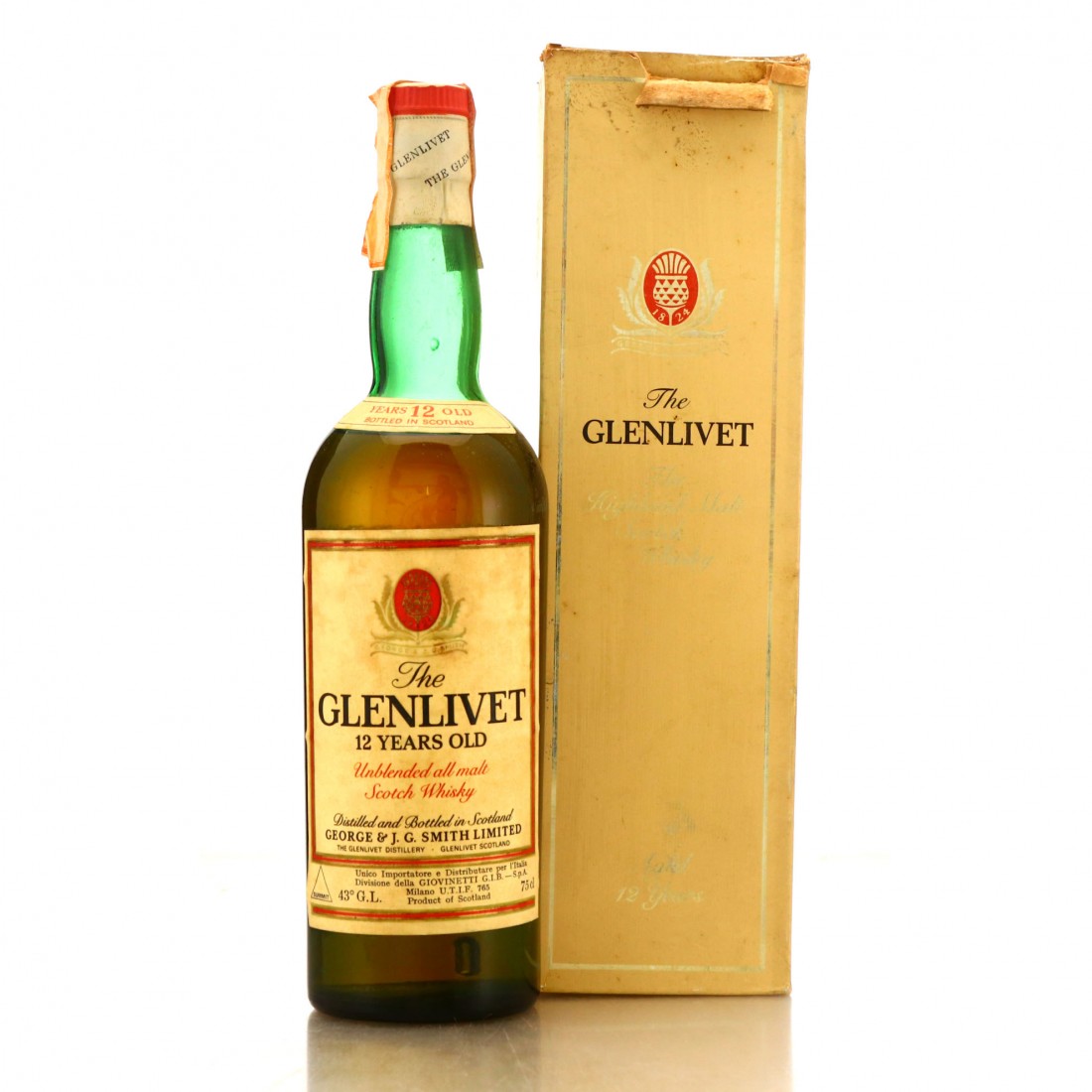 Glenlivet 12 Year Old 1970s / Giovinetti Import | Whisky Auctioneer