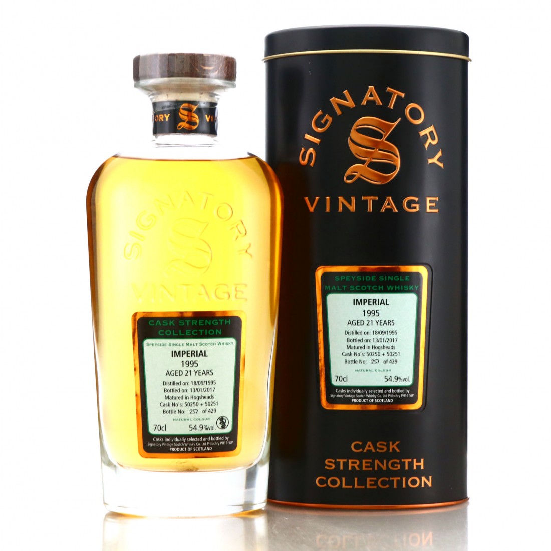 Imperial 1995 Signatory Vintage 21 Year Old Cask Strength | Whisky ...