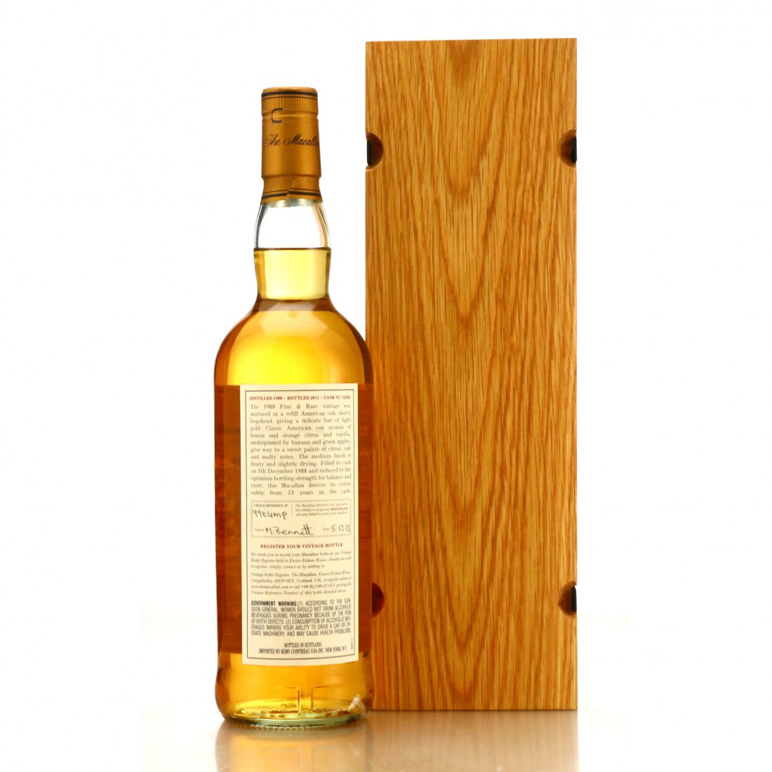 Macallan 1988 Fine and Rare 23 Year Old #12202 75cl / US Import ...