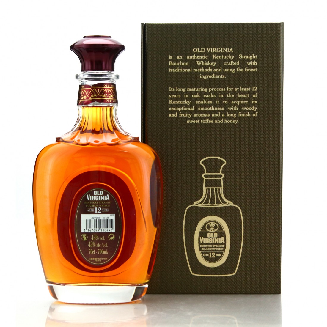 Old Virginia 12 Year Old Bourbon 70cl | Whisky Auctioneer