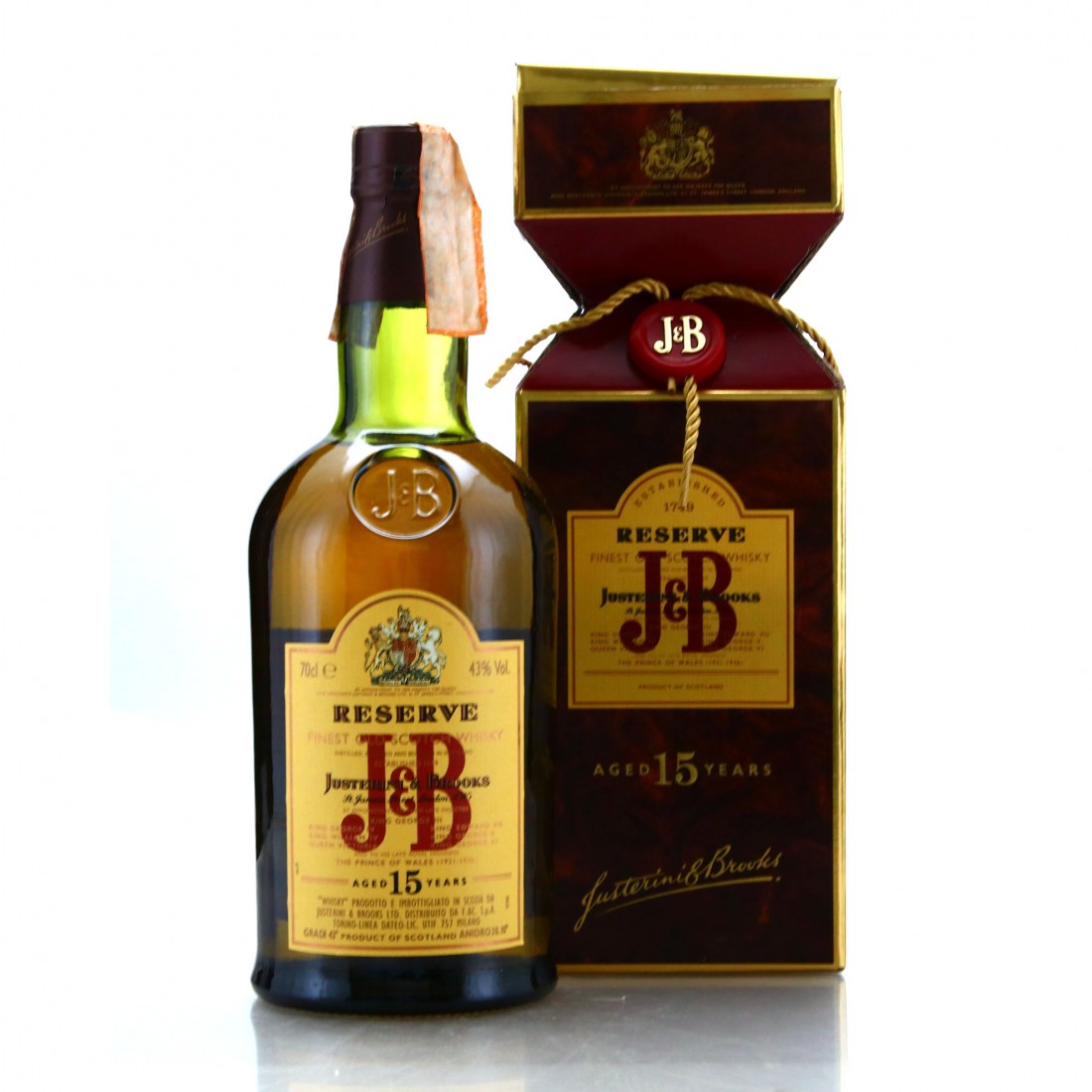 J&B 15 Year Old Reserve 1990s | Whisky Auctioneer