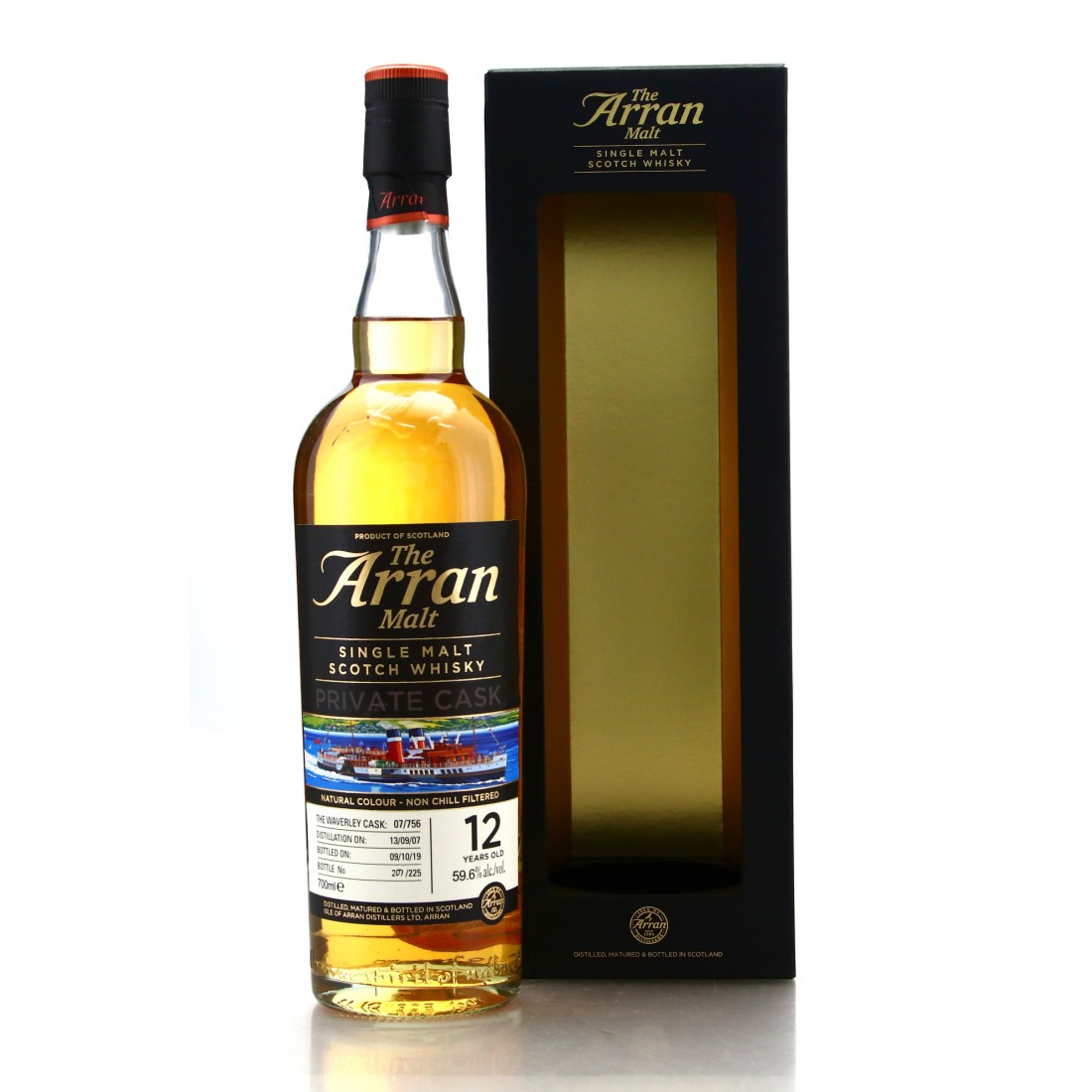 Arran 2007 Single Bourbon Cask 12 Year Old #756 / The Waverley Cask ...